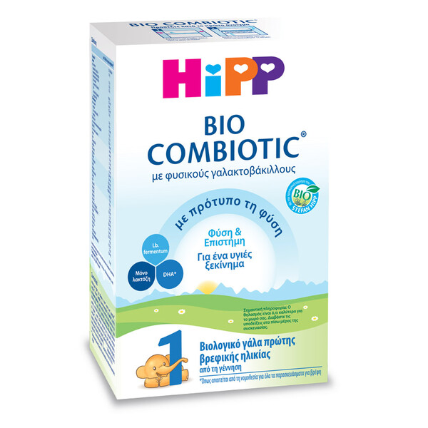HiPP Bio Combiotic No1, Βιολογικό Γάλα Απο τη Γέννηση - 600gr | Gea ...