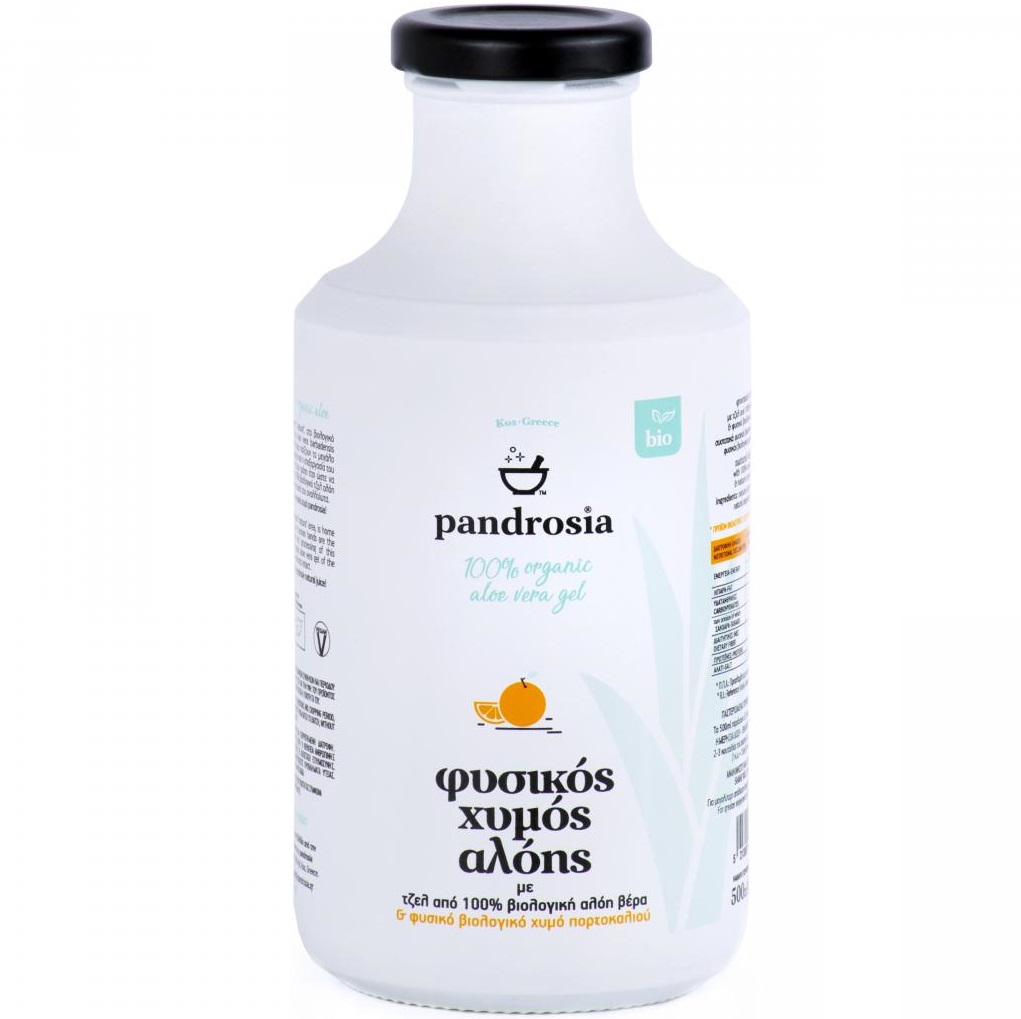 PANDROSIA Φυσικός 100% Βιολογικός Χυμός Αλόης με Πορτοκάλι - 500ml ...