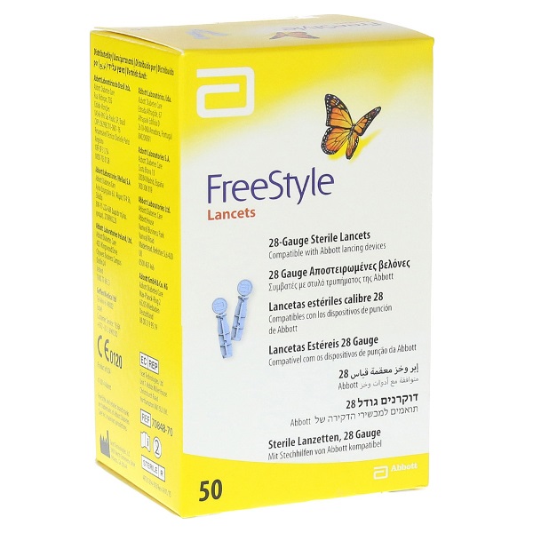 ABBOTT FreeStyle Lancets 28 Gauge, Βελόνες Πένας Ινσουλίνης - 50τεμ ...