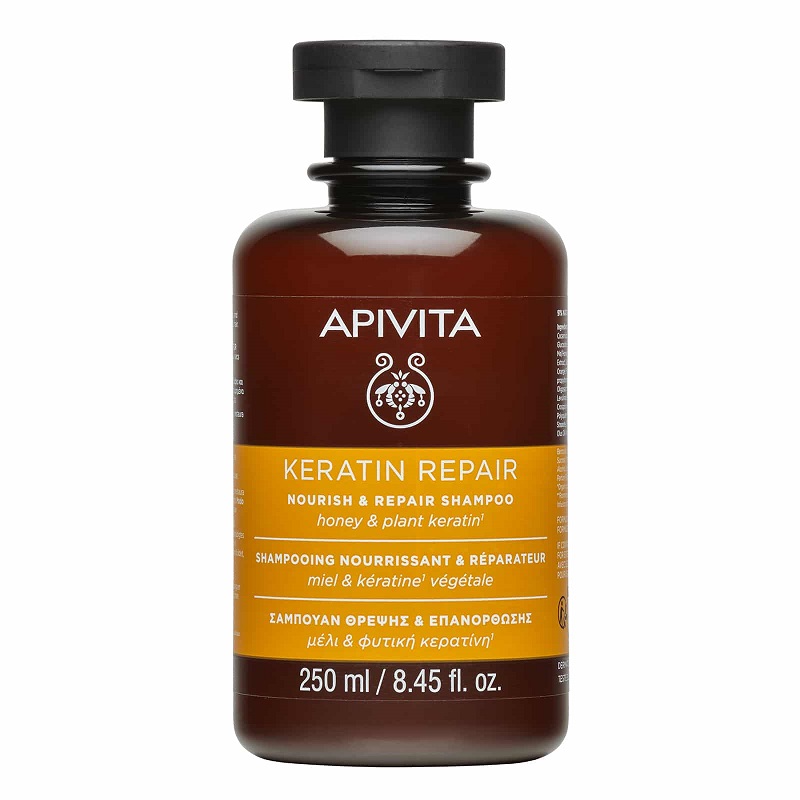APIVITA Keratin Repair Nourish Shampoo, Σαμπουάν Θρέψης & Επανόρθωσης ...