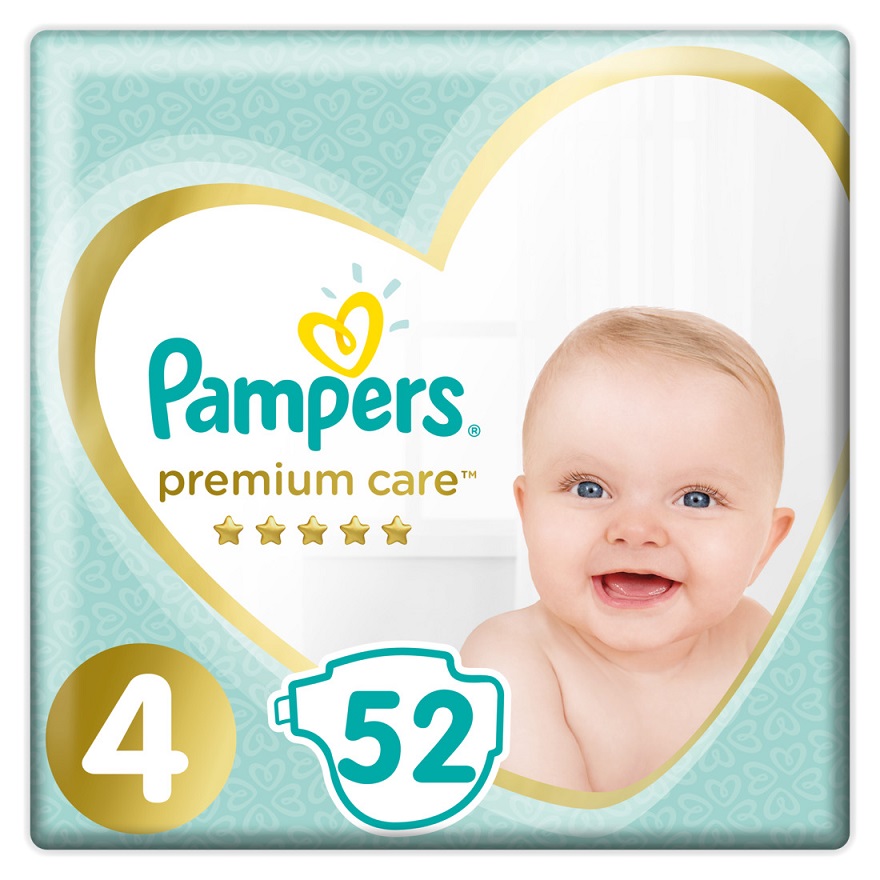 PAMPERS Premium Care No 4 (9-14kg) - 52τεμ | Gea Pharmacy