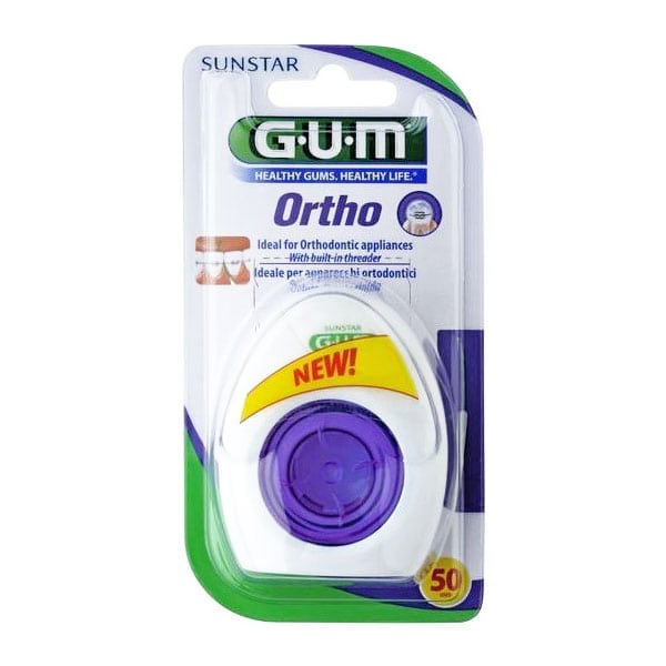 GUM Floss Ortho, 3220, Ορθοδοντικό Νήμα - 50τεμ | Gea Pharmacy